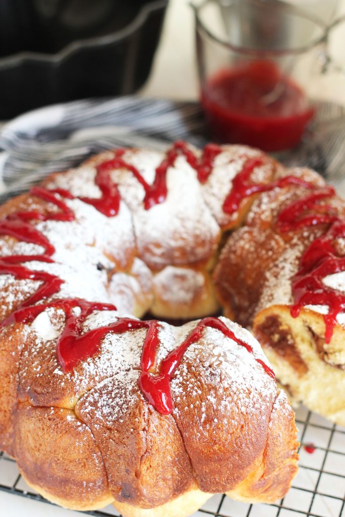 Raspberry Bubble Loaf Bread - Gather for Bread