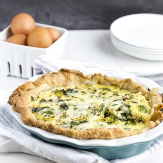 Spinach and Broccoli Quiche